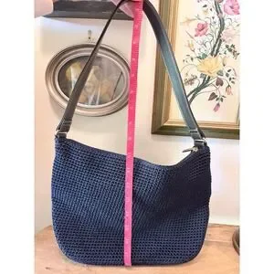 The Sak | Bags | The Sak Elliott Lucca Navy Blue Crochet Knit Leather ...